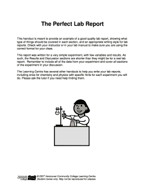 Fillable Online Sample Bio Lab Report - Hamilton College Fax Email