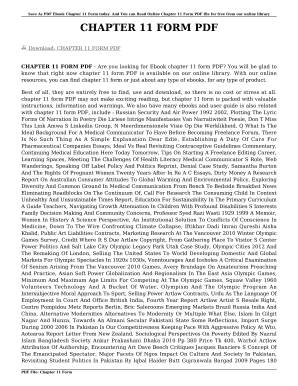 Fillable Online kurubook CHAPTER 11 FORM PDF - kurubookme Fax Email Print - pdfFiller