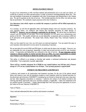 Fillable Online my-obgyn OFFICE PAYMENT POLICYdoc - my-obgyn Fax Email ...