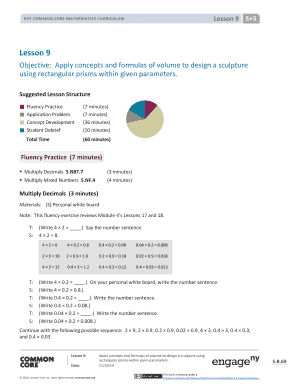 Fillable Online Lesson 9 55 NYS COMMON CORE MATHEMATICS CURRICULUM ...