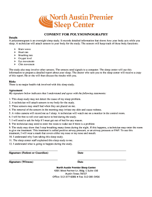 Fillable Online Consent for Sleep Form Fax Email Print - pdfFiller