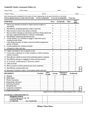 Fillable Online Teacher Follow-Up.doc Fax Email Print - pdfFiller