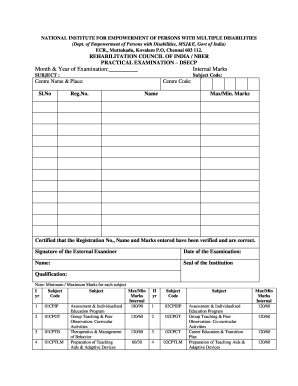 Fillable Online NATIONAL INSTITUTE FOR EMPOWERMENT OF - niepmdtnnicin ...