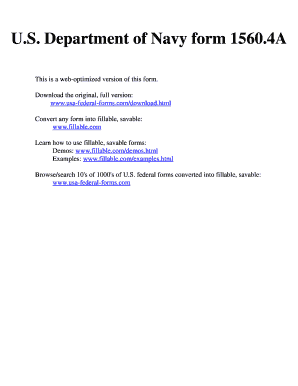 Fillable Online U.S. Department of Navy form 1560.4A. Free download Fax ...