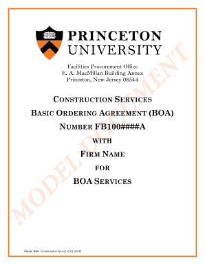 Fillable Online BASIC ORDERING AGREEMENT (BOA) Fax Email Print - pdfFiller