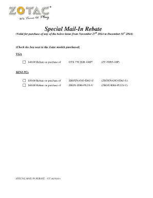 Fillable Online Special Mail-In Rebate - Canada Computers Fax Email ...