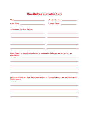 Case Staffing Template - Fill Online, Printable, Fillable, Blank ...