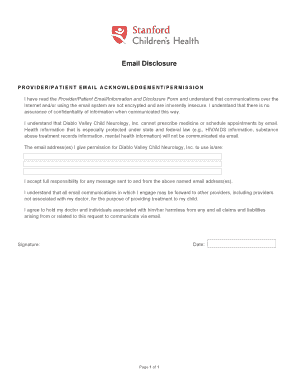 Fillable Online Emaildisclosure.doc Fax Email Print - pdfFiller