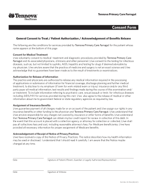 Fillable Online General Consent to Treat Patient Authorization Fax Email Print - pdfFiller