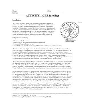 Fillable Online GPS Satellites Fax Email Print - pdfFiller