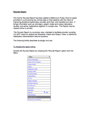 Fillable Online Rounds Report Fax Email Print - pdfFiller