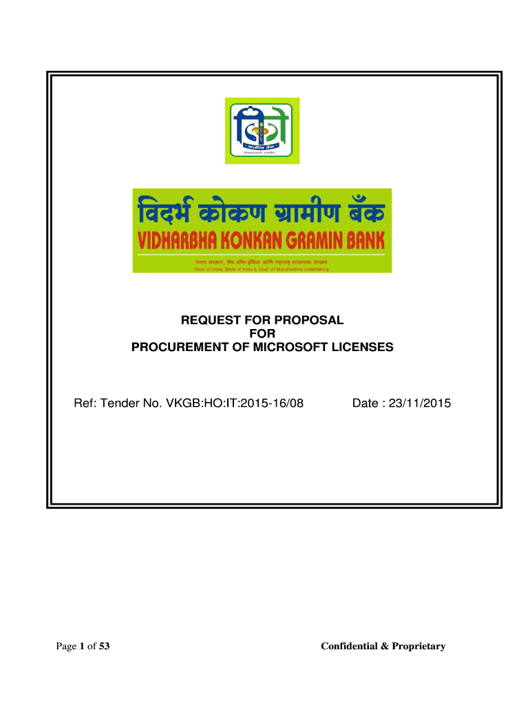 Fillable Online vkgb co REQUEST FOR PROPOSAL FOR PROCUREMENT OF ...