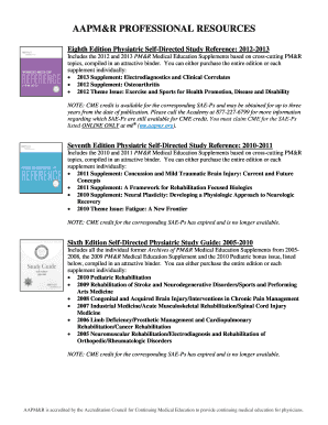Fillable Online AAPMR PROFESSIONAL RESOURCES Fax Email Print - pdfFiller