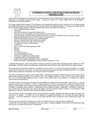 Fillable Online EXT and Socket Preservation Consentdoc Fax Email Print ...