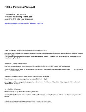 Fillable Online Parenting Plans - Pdfslibforyoucom Fax Email Print ...