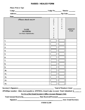 Fillable Online RAISING-HEALING FORM 2004doc Fax Email Print - pdfFiller
