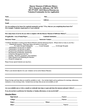 Fillable Online sheerarmuseum Sheerar Museum of Stillwater History 702 ...