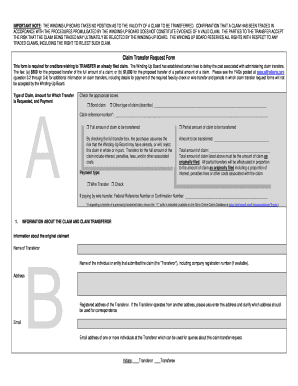 Fillable Online Claim Transfer Request Form - glitnirbankcom Fax Email ...