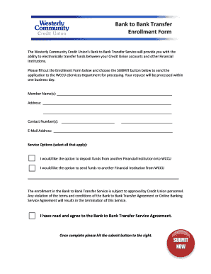 Fillable Online Bank to Bank Transfer Fax Email Print - pdfFiller
