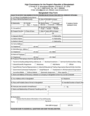 Fillable Online bhccolombo High Commission for the People039s Republic ...