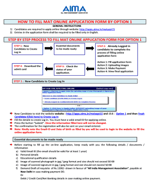 Fillable Online apps aima HOW TO FILL MAT ONLINE APPLICATION FORM BY ...