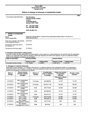 Fillable Online Form 604 Corporations Act 2001 Section 671B Notice of ...
