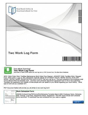 Fillable Online Twc Work Log Form - nocReadCom Fax Email Print - pdfFiller