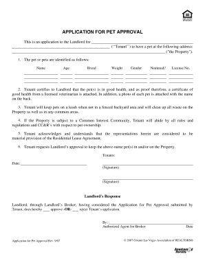 Fillable Online PdfConvertApplication for Pet Approval - 907 Fax Email ...