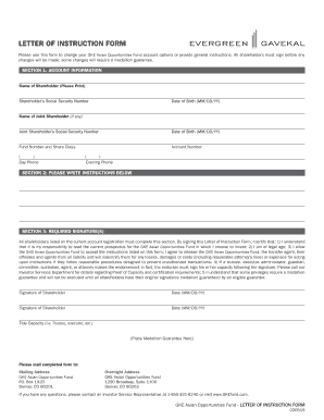 Fillable Online LETTER OF INSTRUCTION FORM - gkefundcom Fax Email Print ...