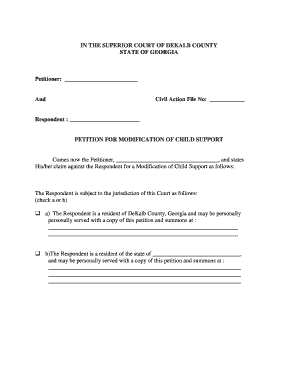 Fillable Online Petition Mod Child Supportdoc Fax Email Print - pdfFiller