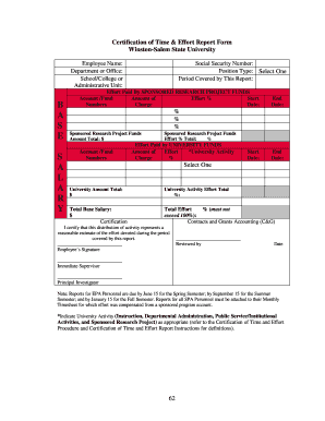 Fillable Online wssu Certification of Time & Fax Email Print - pdfFiller