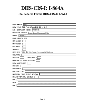 Fillable Online I-864A US Federal Form Fax Email Print - pdfFiller