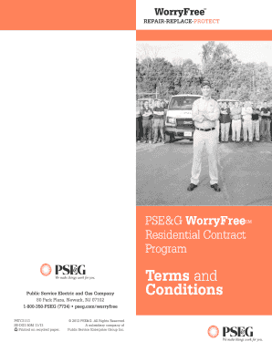 Fillable Online PSE&G WorryFree Fax Email Print - pdfFiller