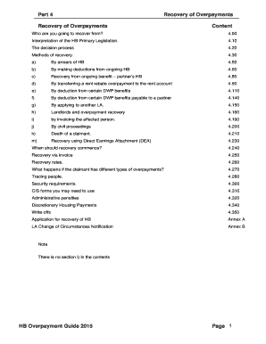 Fillable Online Recovery of overpayments Fax Email Print - pdfFiller