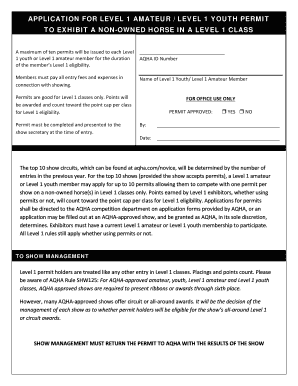 Fillable Online Level 1 Permits Fax Email Print - pdfFiller