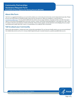 Fillable Online atsdr cdc Community Partnership Assistance Request Form ...