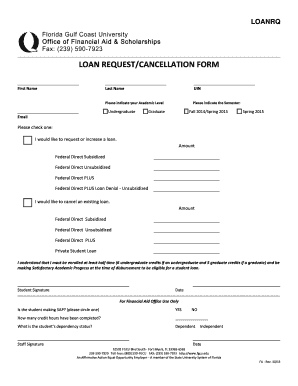 Fillable Online fgcu - Fax Email Print - pdfFiller