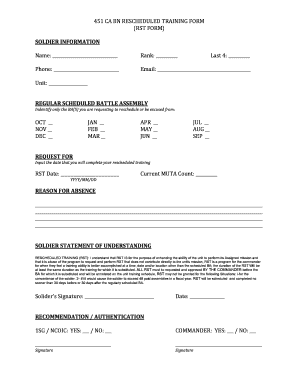 Fillable Online RESCHEDULED TRAINING FORMdocx Fax Email Print - pdfFiller