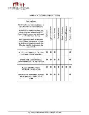 Fillable Online SMI Ministry Trip Forms 2013 - sonshineministrycom Fax ...