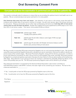 Fillable Online Oral Screening Consent Form - daysysmilescom Fax Email ...