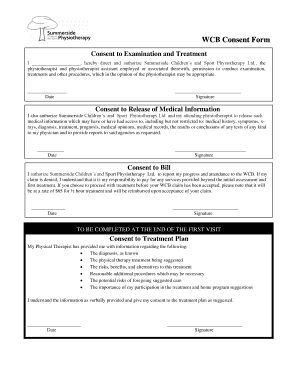 Fillable Online WCB Consent Form - Squarespace Fax Email Print - pdfFiller