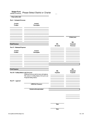 Fillable Online Budget Form - vcsbsaorg Fax Email Print - pdfFiller