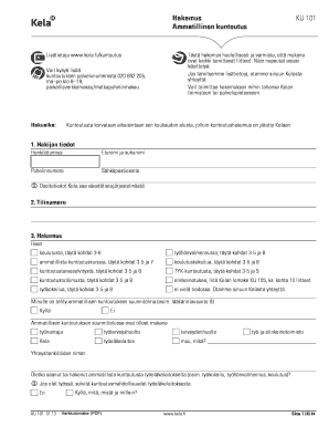 Fillable Online kuntoutussaatio Tyt hakemus huolellisesti ja varmista ...