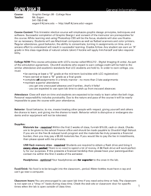 Fillable Online Graphic Design 2B General Information Fax Email Print ...