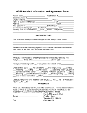 Fillable Online WSIB Accident Information Form 2 - Perfect Fax Email ...