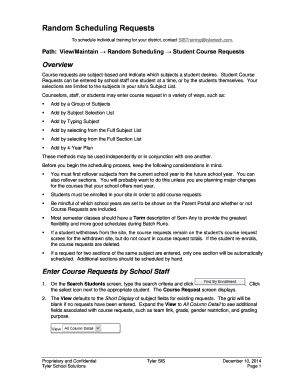 Fillable Online Random Scheduling Requests - docsisk12com Fax Email ...