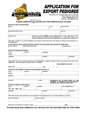 Fillable Online PLEASE COMPLETE ALL DETAILS ON THIS FORM IN BLOCK ...