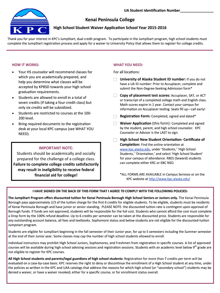 Fillable Online kpc alaska Click to Save Fax Email Print - pdfFiller