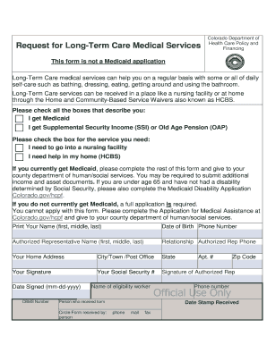 Fillable Online colorado LTC service request formdoc Fax Email Print ...