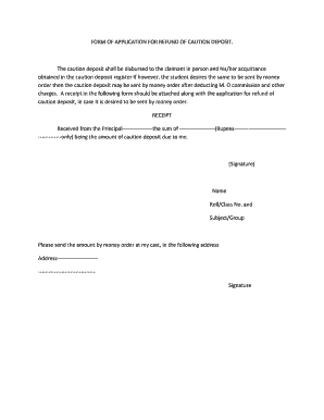 Fillable Online gasckkd ac FORM OF APPLICATION FOR REFUND OF CAUTION ...
